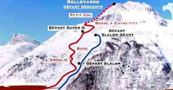 La face de Bellevarde à Val d'Isère... - Point fort